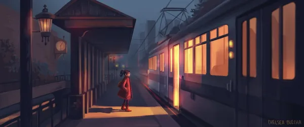 插畫家 Chelsea Blecha 以畫面描繪歸人的心聲：「順著光源走，就能回家。」 | ShoppingDesign