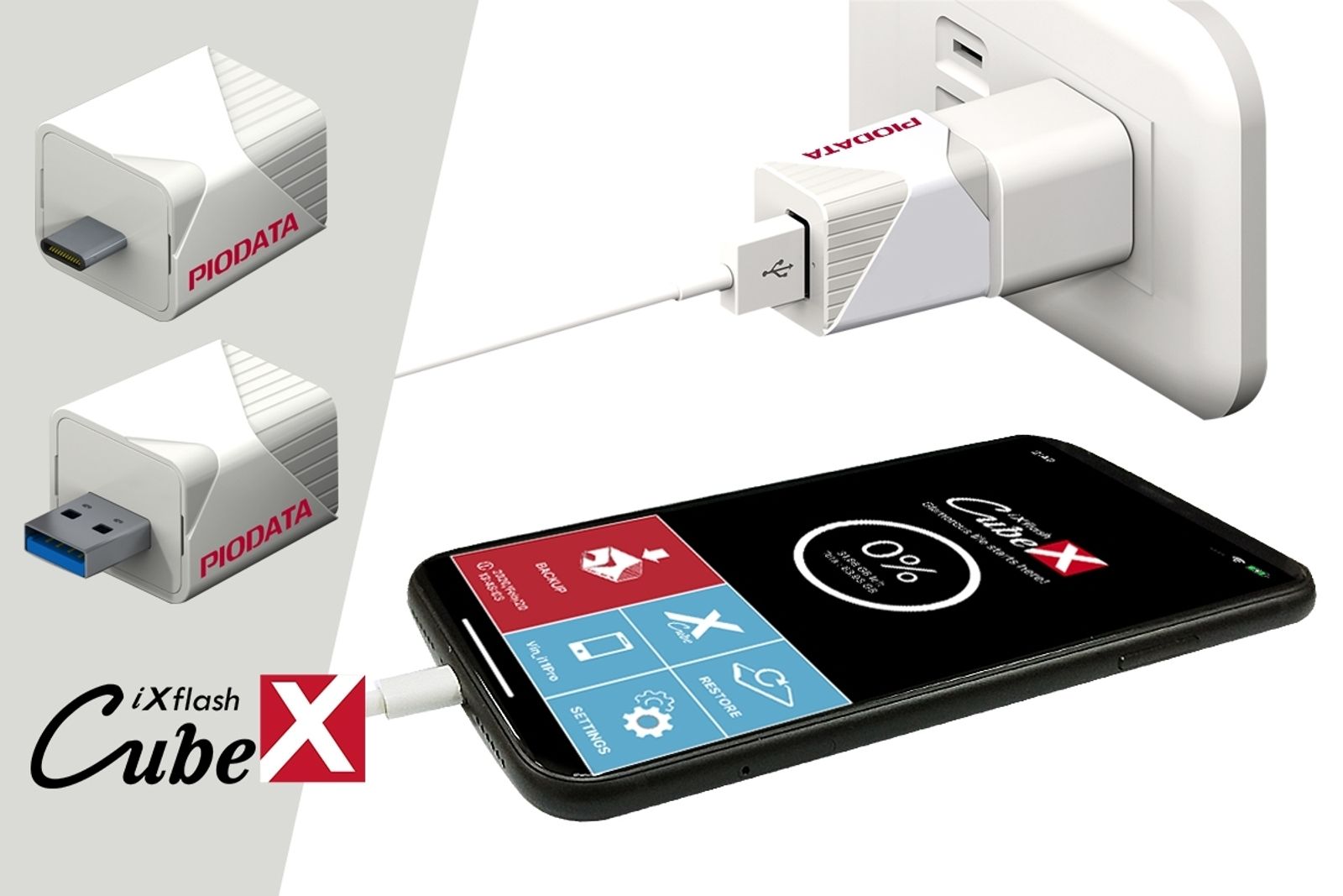 Waytech Media mobile data backup iXflash cube is compatible with the ...