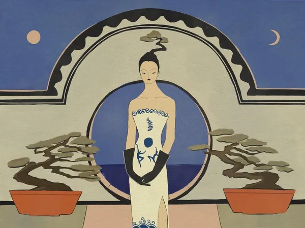 充滿「復古拼貼感」的時尚插畫：插畫家 Lea Woo 以女性和自然為題，繪出優雅詩意 | ShoppingDesign