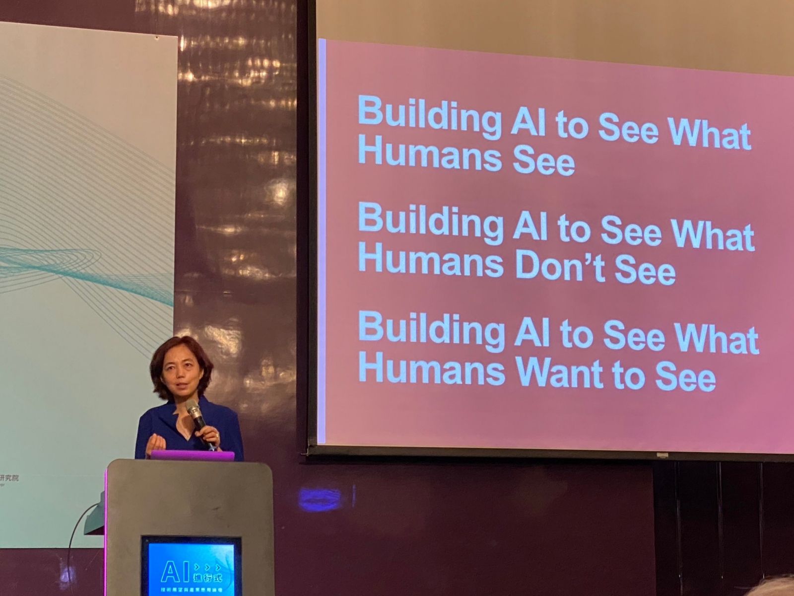 AI expert Prof. Fei Fei Li comes to Taiwan to share her observation about the future of AI ...