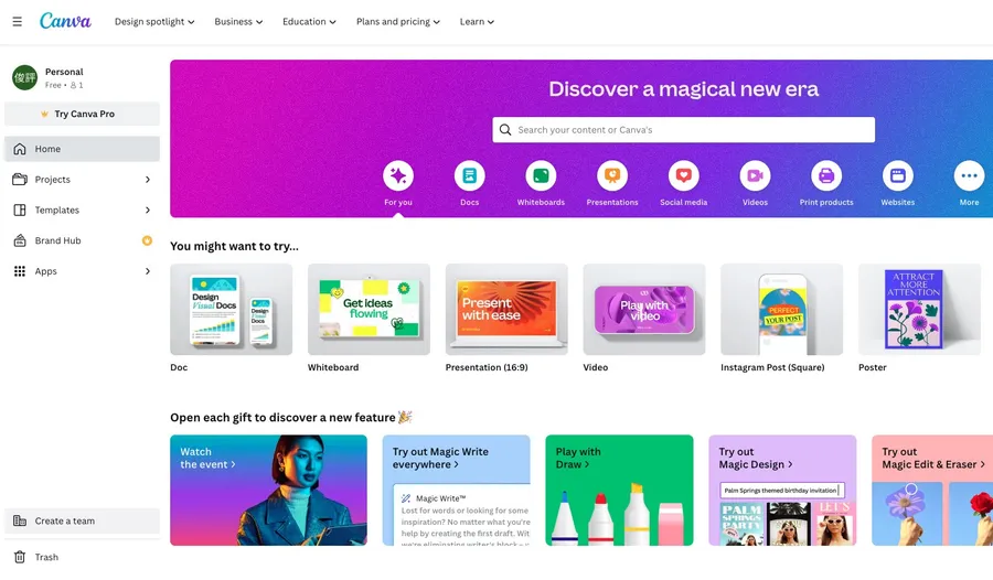 Canva：結合豐富設計資源與強大AI的設計輔助工具｜全方位AI工具介紹－未來商務