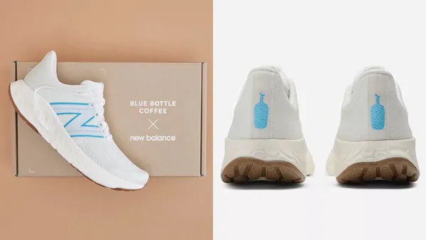 「藍瓶咖啡」跨界聯名！攜手 New Balance 推慢跑鞋：主打環保材質、亮點在鞋跟藍瓶設計 | ShoppingDesign