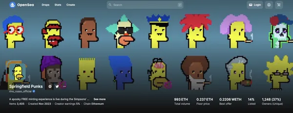 二創「辛普森龐克」引爆NFT復興潮！6100萬交易量的背後，有哪些文化魅力？｜Web3+