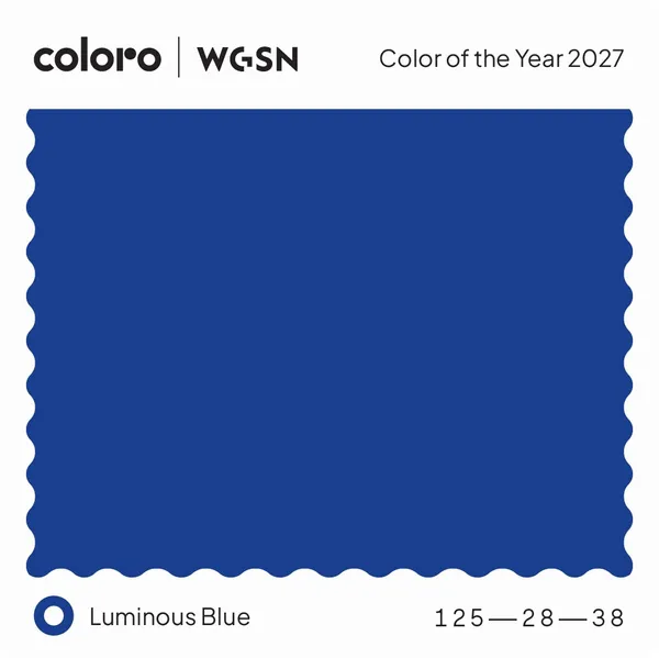 WGSN ╳ Coloro 2027 年度色彩公布！「Luminous Blue」：連結過去、現在與未來的光澤亮藍色 | ShoppingDesign